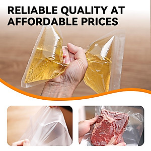 [2024 New] 8" x 12" 200 Count Precut Bags, Vacuum Sealer Bags for Food, Great for Food Storage, Sous Vide and Meal Prep, Wevac Lite