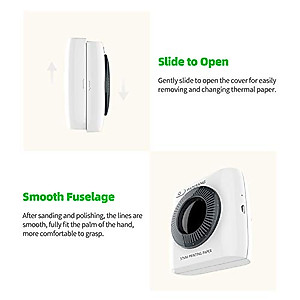 PAPERANG P2 Mini Pocket Printer BT Wireless Printer Portable Thermal Printer 300dpi for Photo Picture Receipt Memo Note Label Sticker Compatible with Android iOS Windows Mac