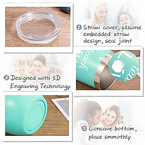 Honeydak Teacher Appreciation Gifts, Gifts Thank You, Coffee Mug for Teachers, Tumbler with Straws Lids and Brushes Graduation Educators Birthday Christmas Gift, 12 OZ (Purple, Rose Gold)