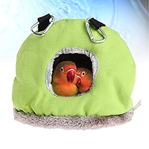 POPETPOP Cotton Winter Parrot Nest Warm Bird Hammock Hamster Hammock Small Pet Sleeping Bag Winetr Parrot Cave Pet House for Squirrel Hedgehog Budgies 11 x 10 x 5cm
