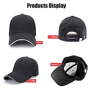 10PACK Custom Front&Back Baseball Cap Text and Logo 100% Cotton Personalized Embroidered Hat in Bulk