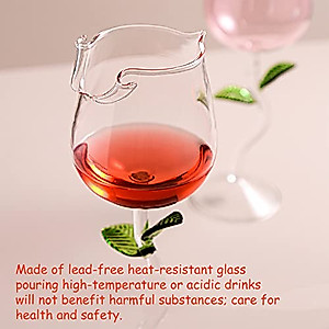 HEEPDD Rose Flower Cocktail Glass Durable for Parties and Bars High Borosilicate Glass Wine Cup (280ml Transparent 1 pc)