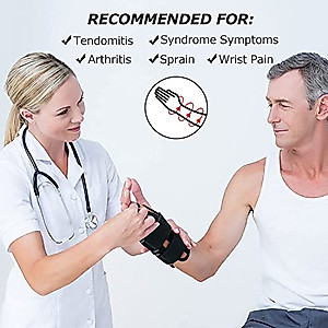 ABYON Copper Infused Carpal Tunnel Wrist Brace, Wrist Support for Arthritis,Tendonitis, Sprain, Repetitive Strain, Night Sleep Wrist Splint for Men and Women Fits Right&Left Hand