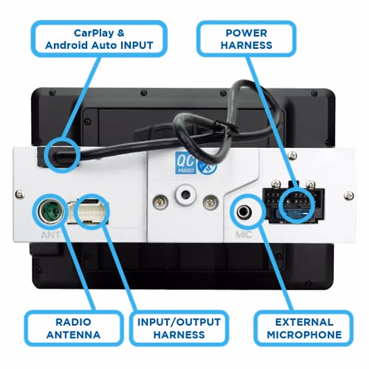 JENSEN J1CA9 9-inch Certified Apple CarPlay Android Auto | Single DIN Touchscreen Car Stereo Radio | Bluetooth Hands Free Calling & Music Streaming | Backup Camera Input | USB Playback & Charging