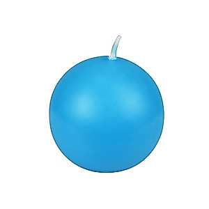 Zest Candle 6-Piece Ball Candles, 3-Inch, Turquoise