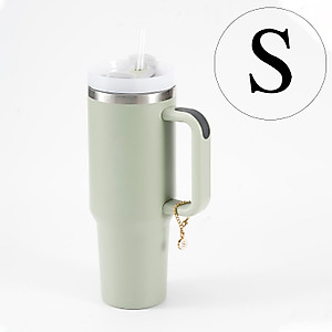 MOTAIN Letter Charm Accessories For Stanley Cup,Stainless Steel Name Id Letter Handle Charm,Upgraded Water Cup Handle Identification Letter Charm(S)