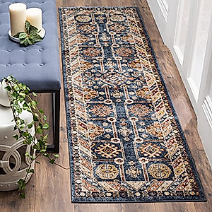 Safavieh Bijar Collection 4' x 6' Rust/Ivory BIJ653Q Traditional Oriental Distressed Non-Shedding Living Room Bedroom Area Rug