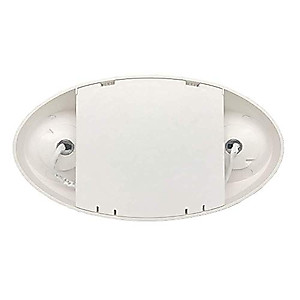 Amazon Basics LED Emergency Light, UL Certified, 6-Pack, Adjustable Two LED Bug Eye Head, Battery Backup, Nickel (Previously AmazonCommercial brand)