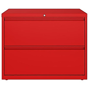 Hirsh 36-in Wide HL10000 Series 2 Drawer Metal Lateral File Cabinet Lava Red