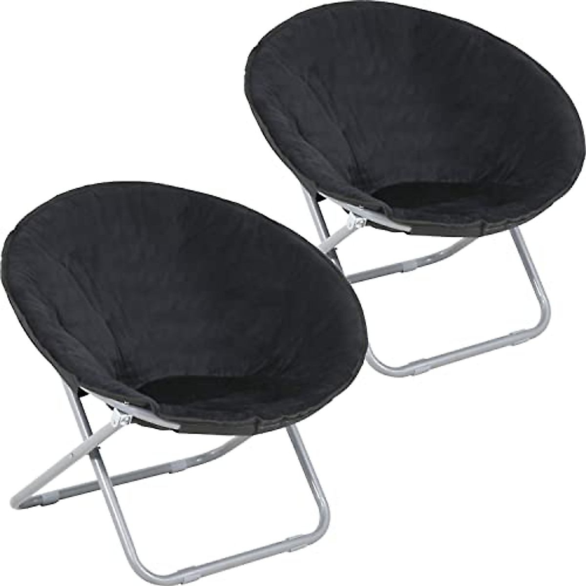 FDW Moon Chair Set of 2 Chairs for Bedroom Saucer Chair Bedroom Chair Foldable Chair for Home Furniture