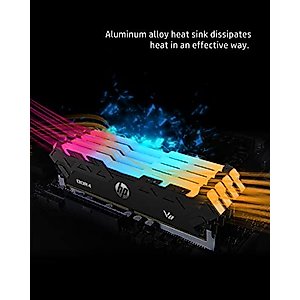 HP V8 RGB RAM 16GB Kit (8GBx2) DDR4 3000MHz CL16 1.35V Desktop Computer LED Memory - 8MG00AA#ABC