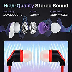4 Earbuds with Microphone Multipack | for School, Classrooms, Libraries, Museums, Computer, Airplane etc, Wired in-Ear Earphones with Mic for Kids, Teenagers & Adults, Affordable Bulk Headphones