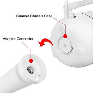 iTODOS Gooseneck Baby Monitor Holder Compatible with HelloBaby HB65/HB66/HB248,ANMEATE SM935E Baby Monitor Camera,27inch Length Stable and Durable Flexible Arm - White