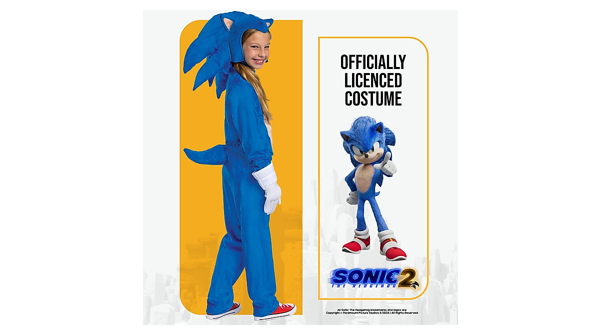 Official Sonic the Hedgehog Kids Costume | Deluxe Movie Outfit