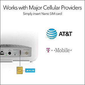 NETGEAR Orbi Tri-Band WiFi Router with 4G LTE Modem Built-in (LBR20) for Primary or Backup Internet | Supports AT&T and T-Mobile | Coverage up to 2,000 sq. ft. | AC2200 WiFi (LBR20-100NAS) (Renewed)