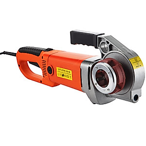 VEVOR Electric Pipe Threader, 2300W Pipe Threading Machine, Heavy-Duty Hand-Held Power Drive Kit, 110V Pipe Threader Machine Copper Motor, Portable Pipe Threader with 6 Dies 1/2"-2" and Carrying Case