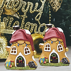 Solar House Statue Outdoor Garden Lights House Garden Sculptures Solar LED Light Decorations