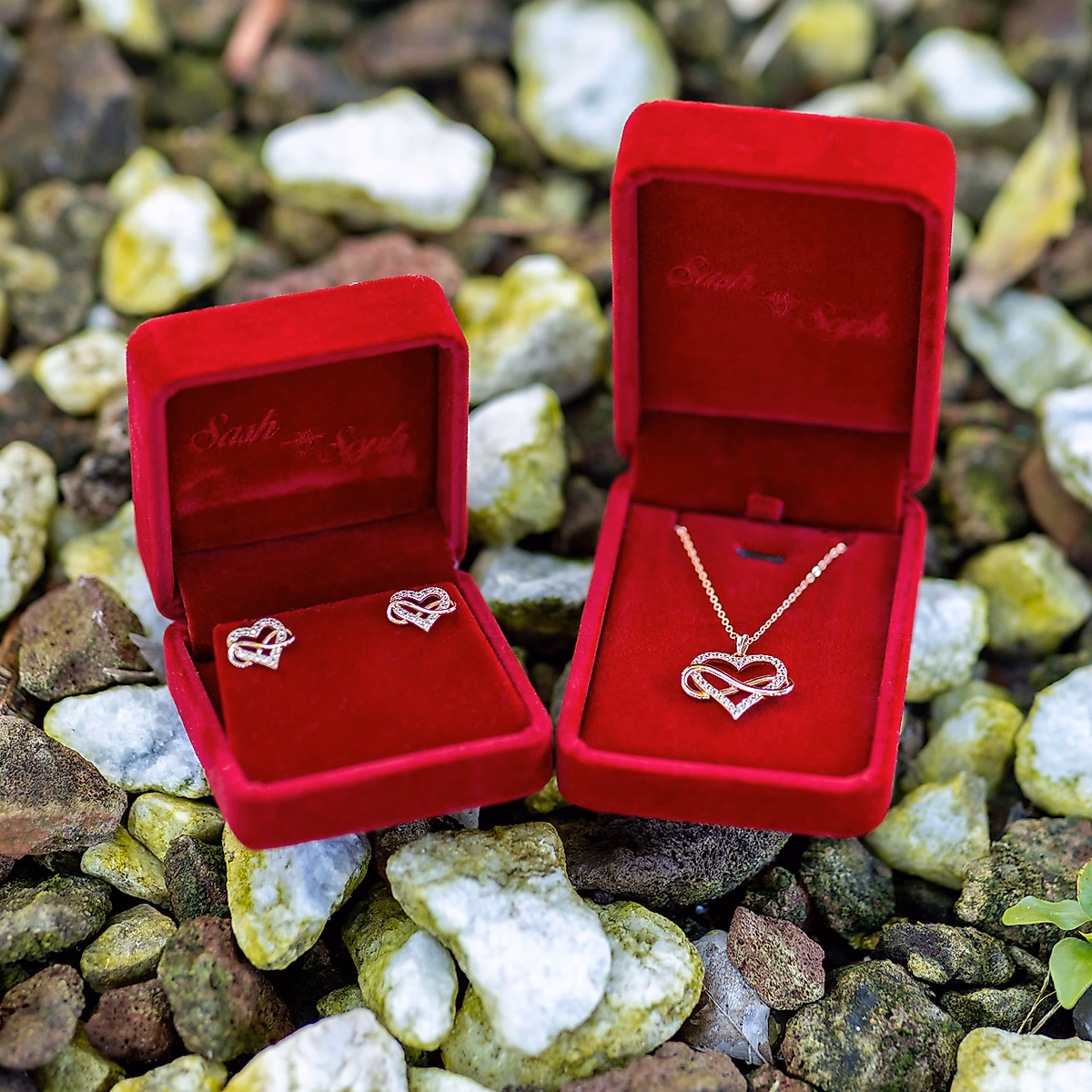 Sash & Soph Infinity Heart Cubic Zirconia Earrings Studs, Brilliant Heart Earrings for Women, 925 sterling Silver Stud Earrings for Women, Sterling Silver Silver, Cubic Zirconia