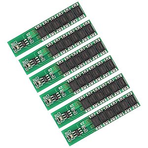 ACEIRMC 1S 3.7V 10A 6MOS 18650 Charger PCB BMS Protection Board for 18650 Li-ion Lithium LiPo Battery Cell (6pcs)