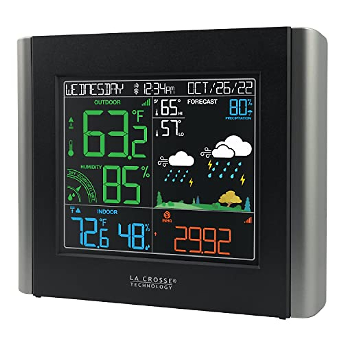 La Crosse Technology V10-TH-INT V10-TH Wireless WiFi Weather Station , Black