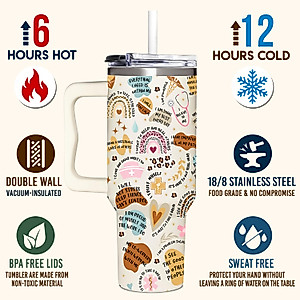 TAMUNBEE Nurse Gifts for Women - Nurse Week, Mothers Day, Birthday, Christmas, Graduation Gifts for Nurses - 40Oz Tumbler With Handle & Straw