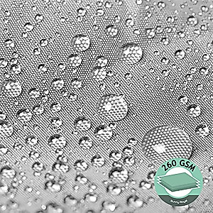 SunnyRoyal Sun Shade Sail Triangle Canopy Awning Fabric Cloth Screen 95% UV Blockage & Water Resistant for Outdoor Patio Garden 12'x12'x12' Light Gray