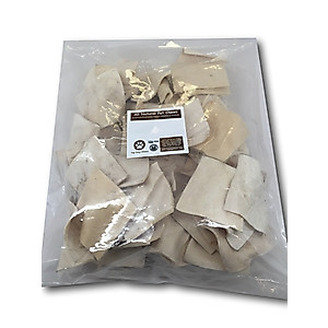 Top Dog Chews - Premium Beef Cheeks for Dogs (50 Pack), Thick Rawhide Chips, Training Dog Treats for Puppies, All-Natural Dog Chews for Small, Medium and Large Breeds