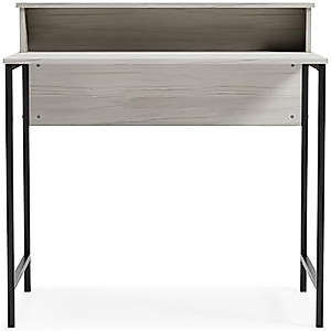Signature Design by Ashley Bayflynn 36" Modern Home Office Desk With Hutch, White & Black