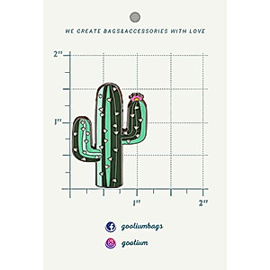 Gootium Canvas Backpack x Cactus Enamel Pin
