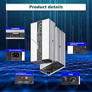 WFLNHB 3 Pin 48V Battery Charge Charger Replacement for Yamaha Golf Cart G29 2007 Up