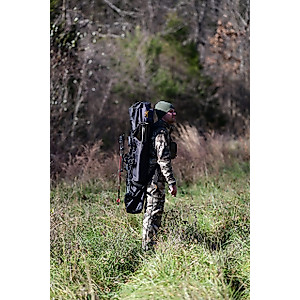 Browning Evade Tent Hunting Blind Featuring 180 Degree Windows with Shoot Through Mesh and Silent Open, Silent Magnetic Door System, and Brush Loops, Mossy Oak Country DNA