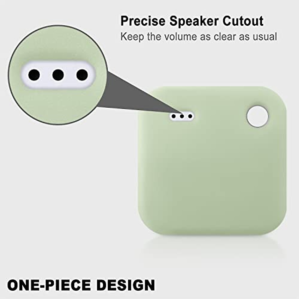 Geiomoo Silicone Case Compatible with Tile Mate 2020, Tile Mate 2018, Protective Cover with Carabiner (Luminous Green)