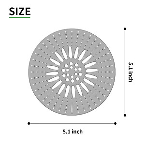 LIEVUIKEN Drain Hair Catcher, Circular Drain Cover for Shower, Easy to Install and Clean, Silicone Hair Stopper Suit for Bathroom, Bathtub, Kitchen 5 Pack