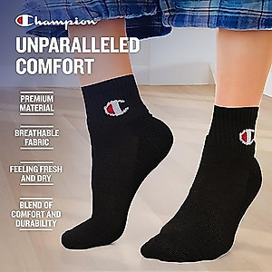 Champion Boys Socks and Girls Socks 12 Pair Crew Low Cut No Show Ankle Quarter Socks for Girls