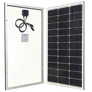 WindyNation 100 Watt 12 Volt Monocrystalline Solar Panel Battery Charger for RV, Boat, Cabin, Off-Grid Applications