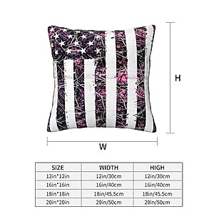 American Camouflage Purple Decorative Pillow Cover - Soft and Versatile Cushion Case for Home Décor and Car Seats