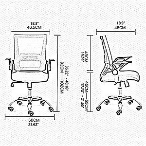 MayNuo Chair Office Desk Chair Computer Chair Office Chair Lift Swivel Chair Mesh Seat Ergonomic Reclining Game Chair/Black