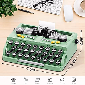 PATRI MOYE 918PCS Ideas Retro Typewriter Building Blocks Set for Adults,Collectible Retro Display Toys Model,Classic Printer Models Building Set,Best Nostalgic Gift for 6+ Year Old Kids