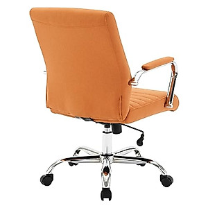 OSP Home Furnishings Adjustable Mid-Back Home Office Chair, Orange