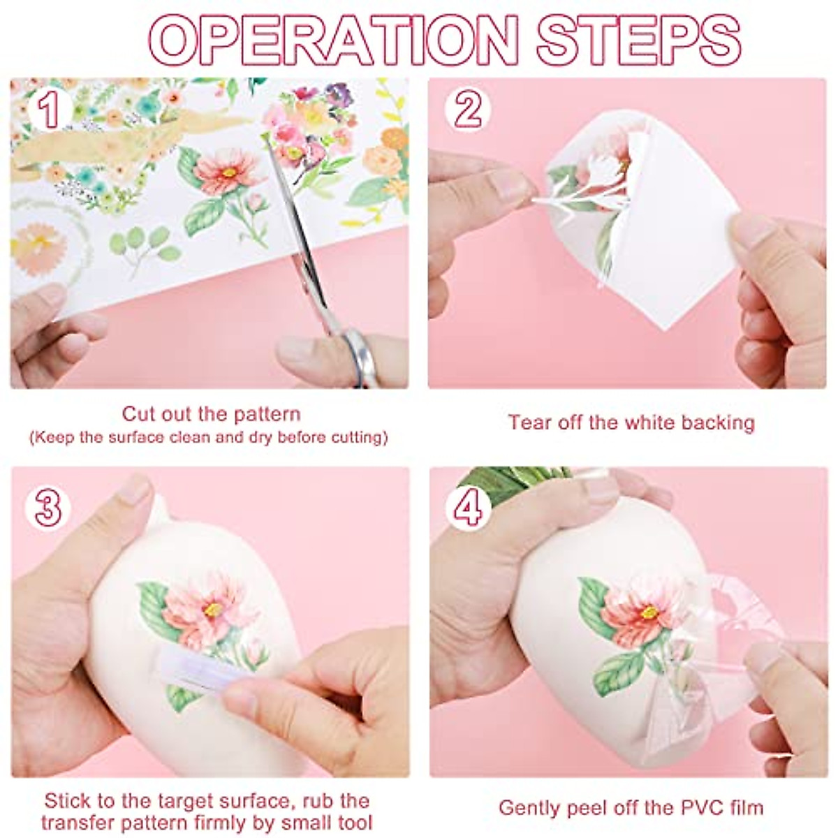 3 Sheets Rub on Transfers for Furniture, Farmhouse Rub on Transfers for Crafts, Furniture Rub on Transfer Stickers for Wood Home Decor Transfers,13.78 * 6.89inches