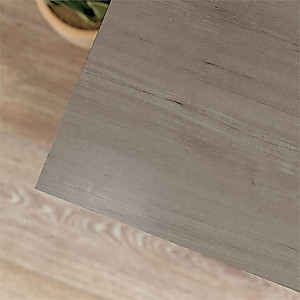 Sauder Beginnings Engineered Wood Desk w/Hutch in Silver Sycamore/Brown Finish