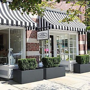 Wallowa Metallic Heavy Long and Large Outdoor/Indoor Planter Box, 38”Lx15”Wx15”H, 40Pounds, No Assemble and Seamless, Color Gray