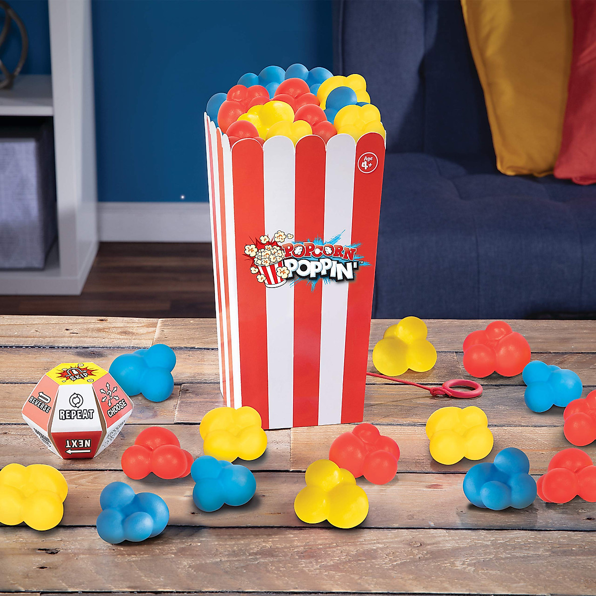 Moose Racing Popcorn Poppin' - for Ages 4+ | 2+ Players - Includes Popcorn Box with Timer, Die & Instructions - Fast-Paced Family Fun, Multi (91011)