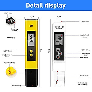PH Meter, TDS PPM Meter, Soild PH Tester[Upgraded Version], 3 in 1 for Home Water and Garden Soil Use