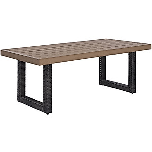 Crosley Furniture Beaufort Beaufort All Weather Rattan Wicker Outdoor Coffee Table for Patio, Deck, Porch, Brown