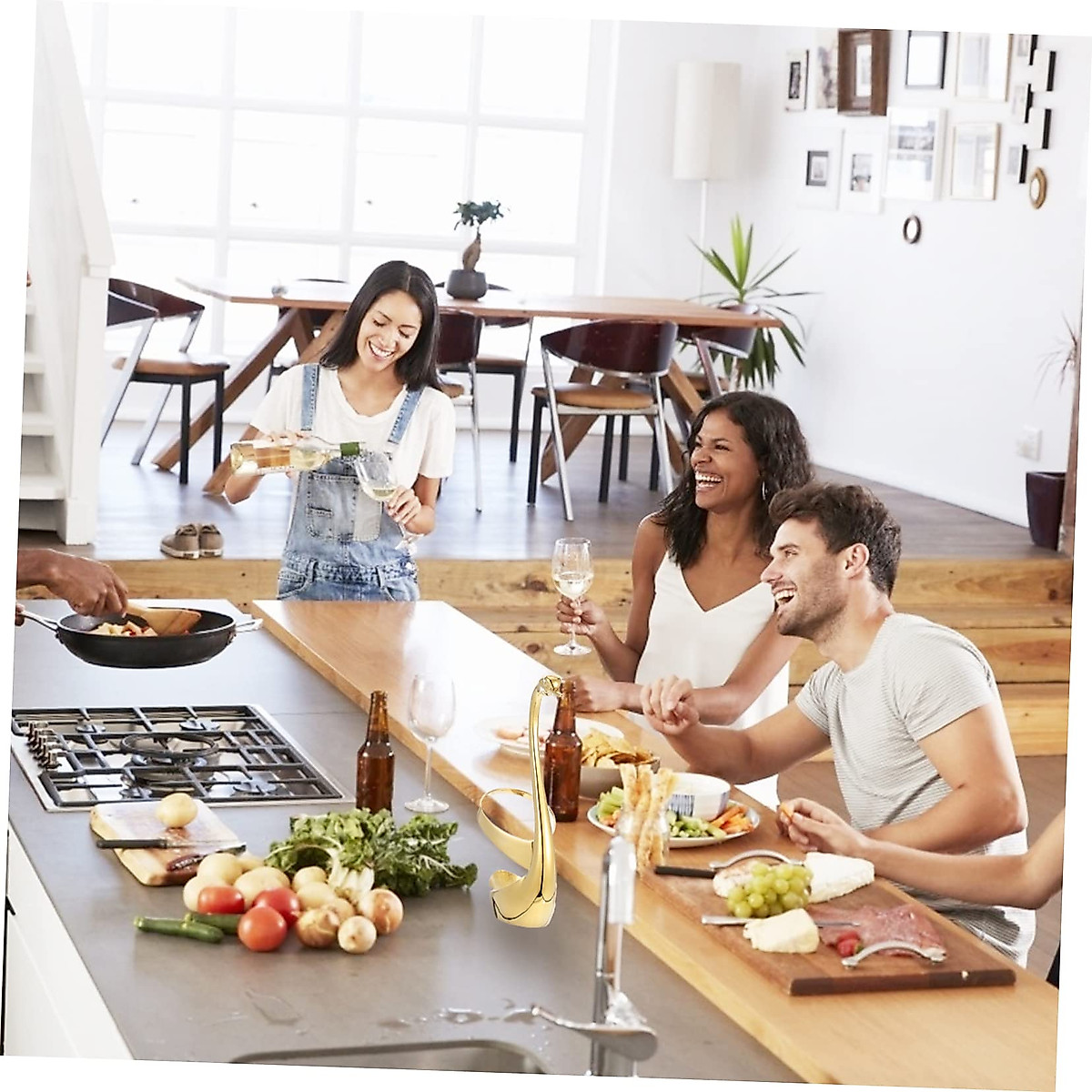 OKUMEYR 1 Set Swan Fork Pedestal Coffee Spoons Cooking Utensil Basket Wedding Decor Silverware Tableware Organizer Forks Stand Holder Mini Forks Drying Rack 304 Stainless Steel Decorations