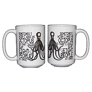 15oz Octopus Slap Funny Coffee Mug - Inappropriate Humor (Octopus Slap)