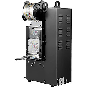 VEVOR Semi-automatic Cup Sealing Machine, 300-500 Cup/h Tea Cup Sealer Machine Black Boba Cup Sealer Machine, 90/95mm Cup Diameter Boba Cup Sealing Machine with Control Panel for Bubble Milk Tea