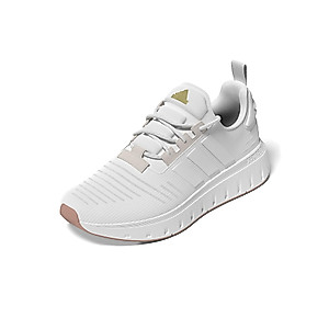 adidas womens Swift Run23 White/White/Gold Metallic 7.5