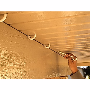 Alumahangers® 1/4" Round 4" Long Durable Plastic Alumahooks (24pk) for Outdoor Rope Lighting. Made in USA. Solid Alumawood Non Insulated Ideal for String Light Decorating, Cool Water misting Hooks.